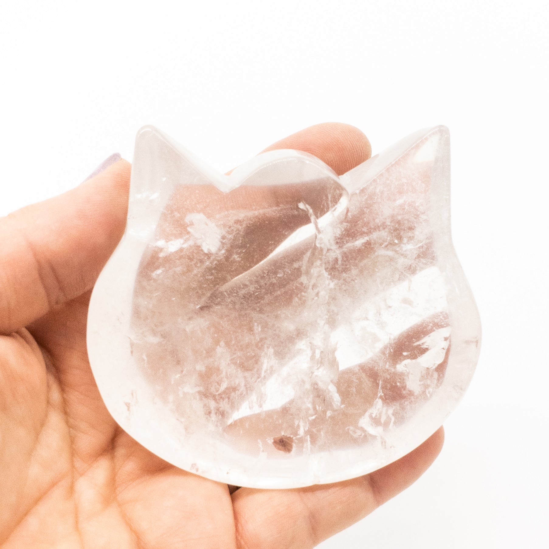 Puffy Crystal Cat Heads – Whyte Quartz